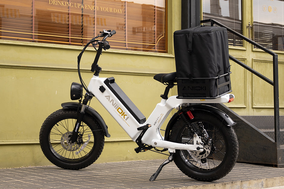 Aniioki AQ177 Long Range Step-thru Power Bike, 60Ah Removable Battery ...