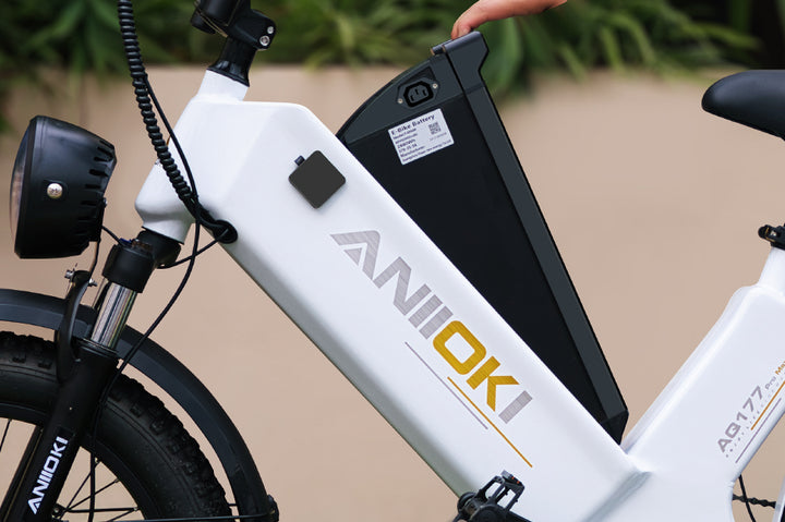 Aniioki AQ177 Long Range Step-thru Power Bike, 60Ah Removable Battery ...