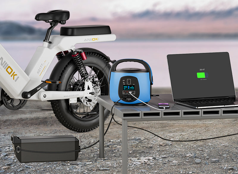 Aniioki AQ177 Long Range Step-thru Power Bike, 60Ah Removable Battery ...